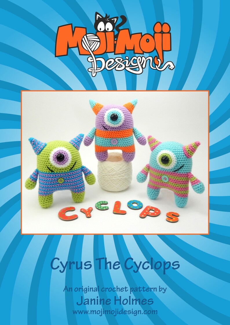 Cyrus the Cyclops Amigurumi Crochet Pattern | Etsy UK