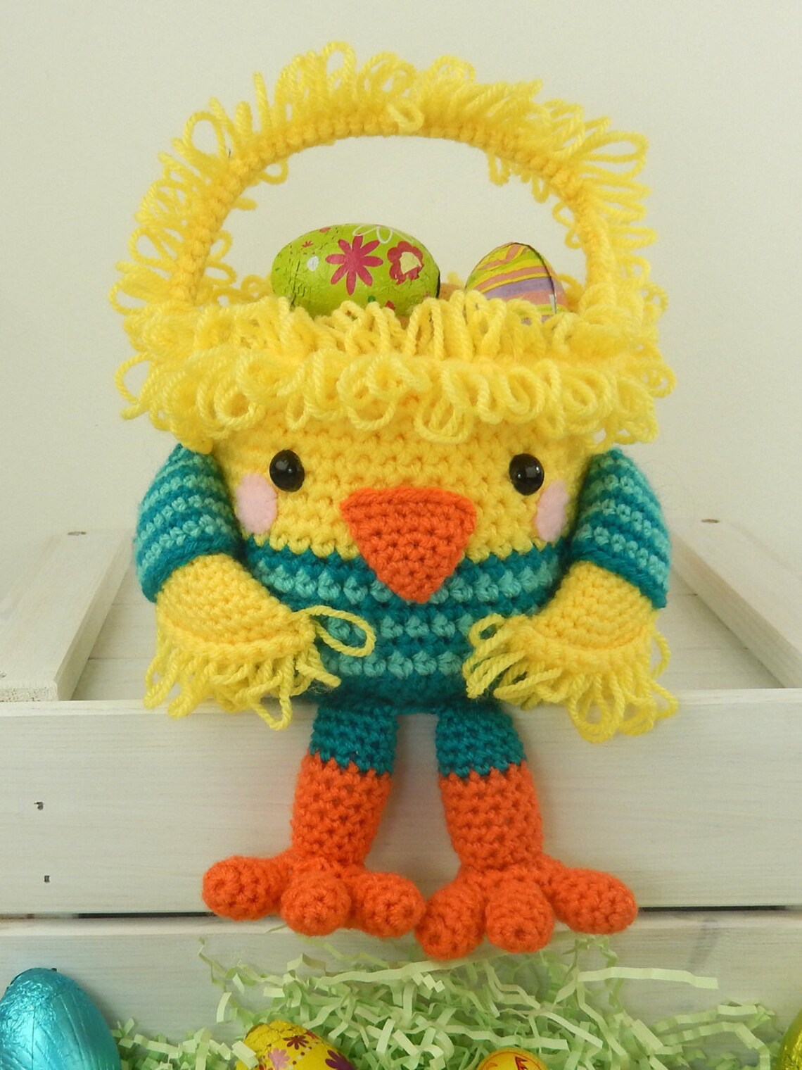 Chick and Frog Easter Baskets Amigurumi Crochet Pattern - Etsy UK
