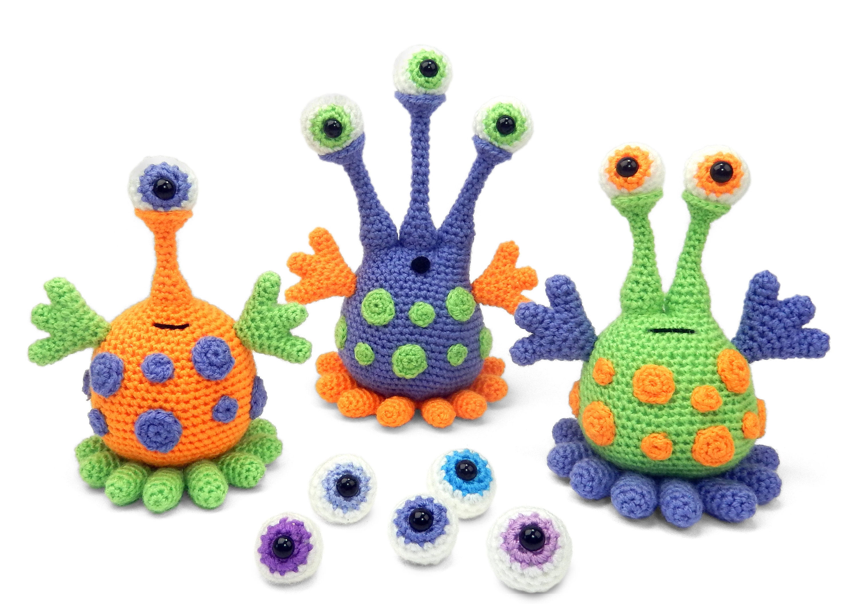 Spotty Dotty and Lotty Monsters Amigurumi Crochet Pattern - Etsy UK