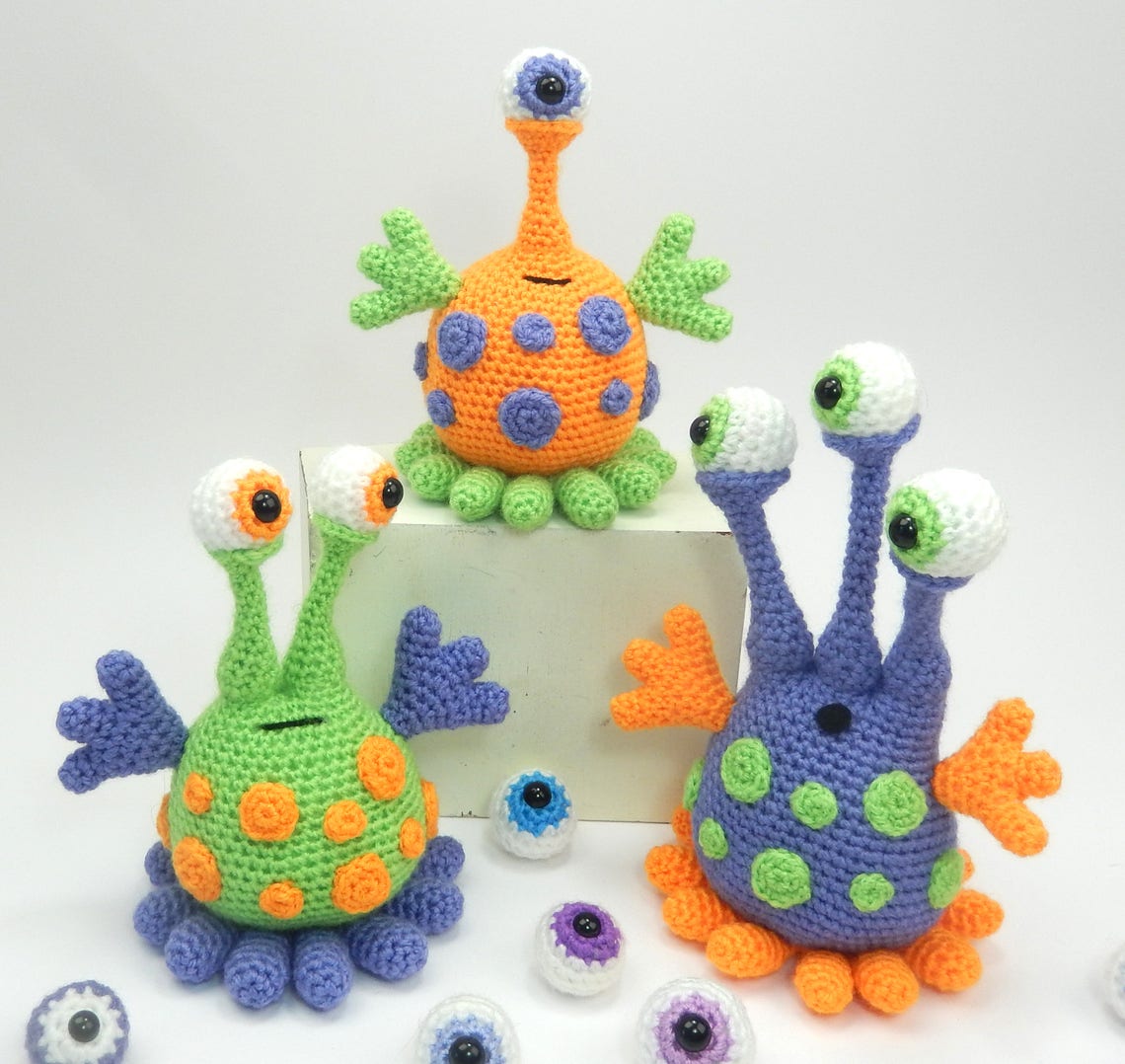 Spotty Dotty and Lotty Monsters Amigurumi Crochet Pattern - Etsy Canada