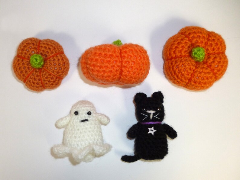 Pumpkin Patch People Halloween Dolls GhostCat Amigurumi | Etsy