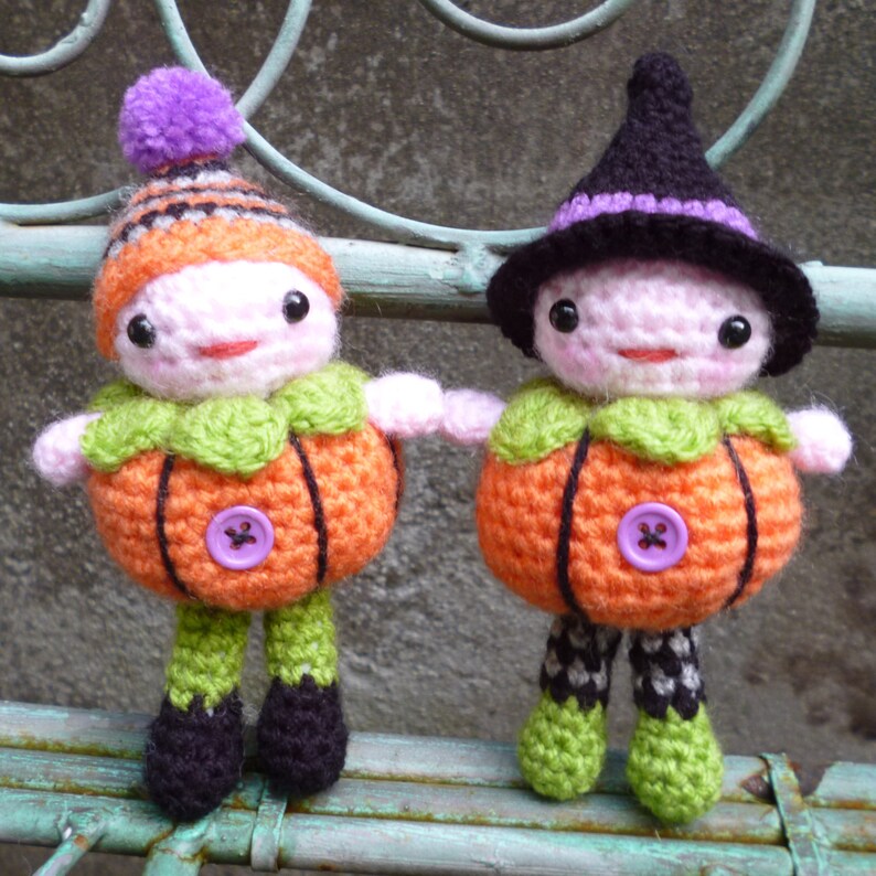Pumpkin Patch People Halloween Dolls GhostCat Amigurumi | Etsy