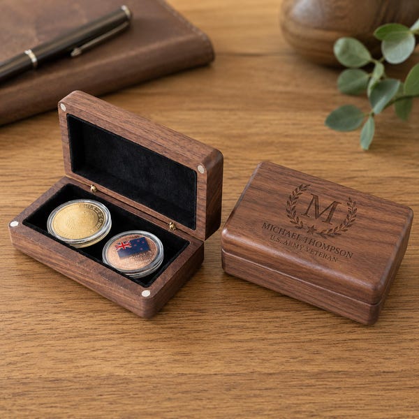 Coin Box With Velvet - Etsy UK