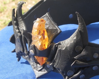 Heavily Tooled Leather Battle Helmet - Etsy