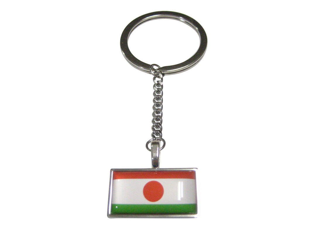 Thin Bordered Republic of the Niger Flag Pendant Keychain - Etsy