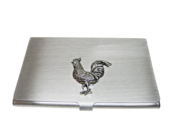 Rooster Chicken Business Card Holder | Etsy