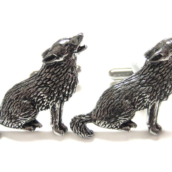 Wolf Cufflinks - Etsy