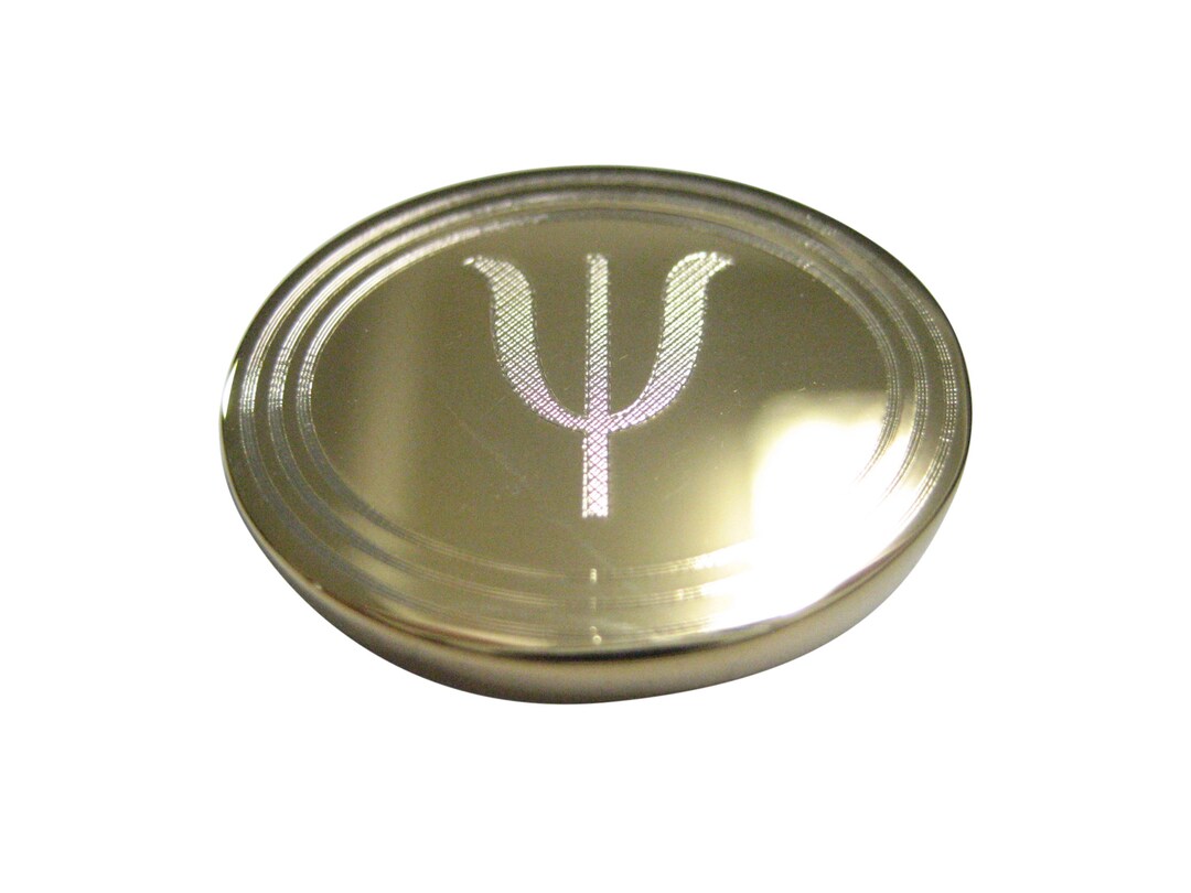 Gold Toned Etched Oval Greek Letter Psi Magnet - Etsy