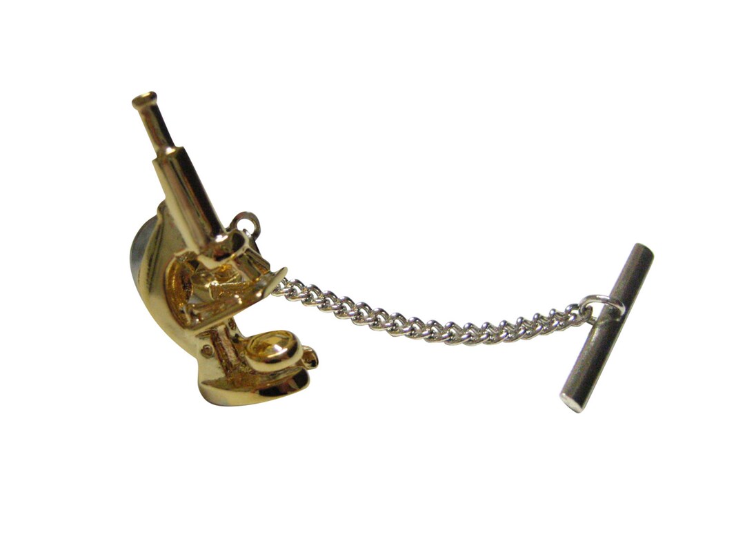 Gold Toned Microscope Tie Tack - Etsy