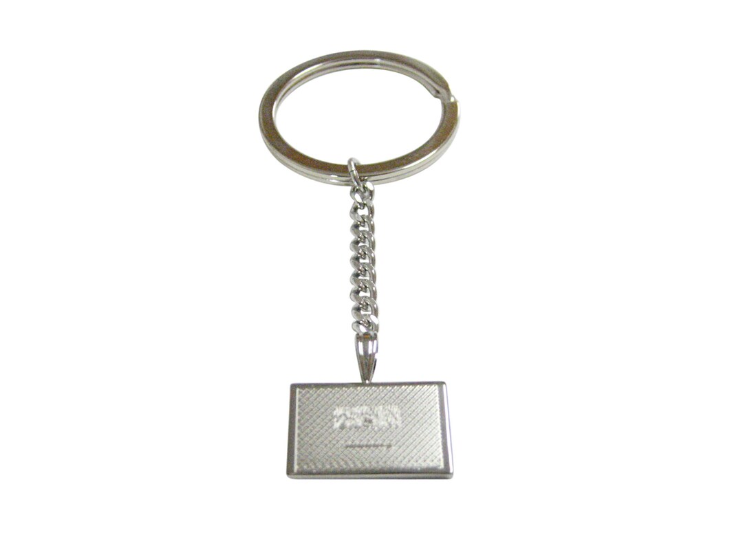 Silver Toned Etched Saudi Arabia Flag Pendant Keychain - Etsy
