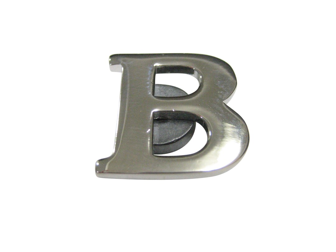 Silver Toned Letter B Monogram Magnet - Etsy