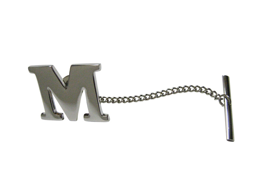 Monogram Letter M Tie Tack - Etsy