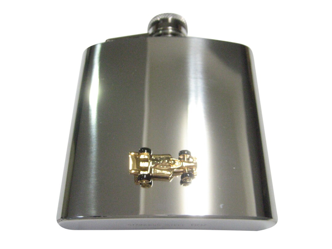 Gold Toned F1 Race Car 6 Oz. Stainless Steel Flask - Etsy