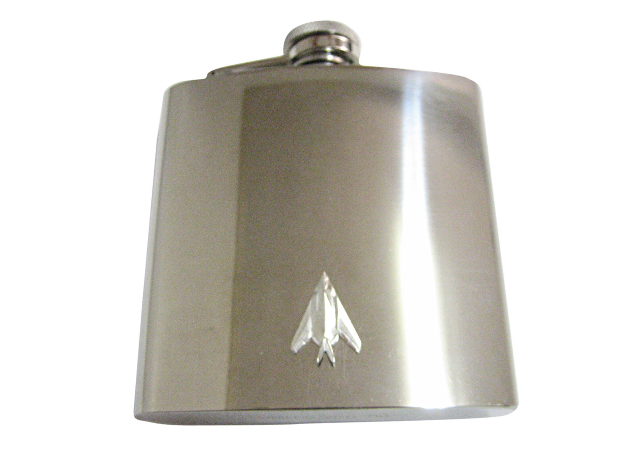 Silver Toned Stealth Fighter Plane 6 Oz. Stainless Steel Flask - Etsy