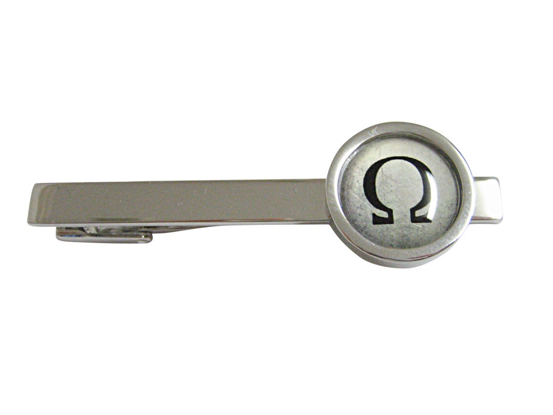 Bordered Greek Omega Symbol Square Tie Clips - Etsy