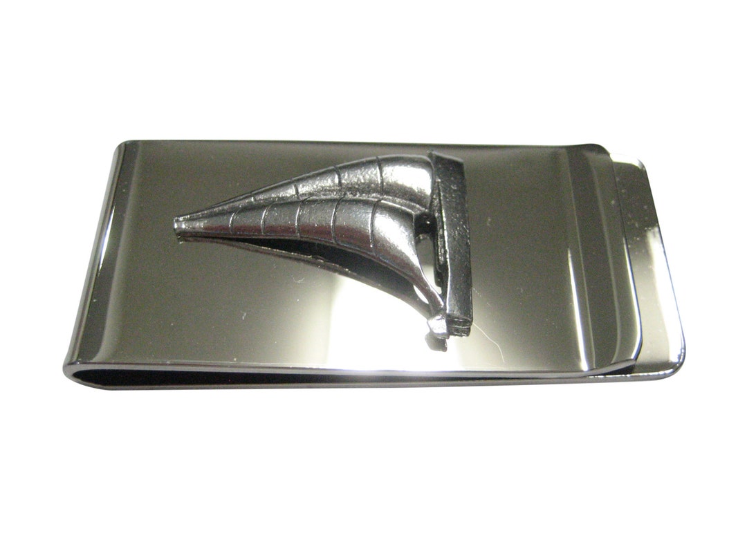 Silver Toned Textured Nautical Sail Boat Money Clip - Etsy