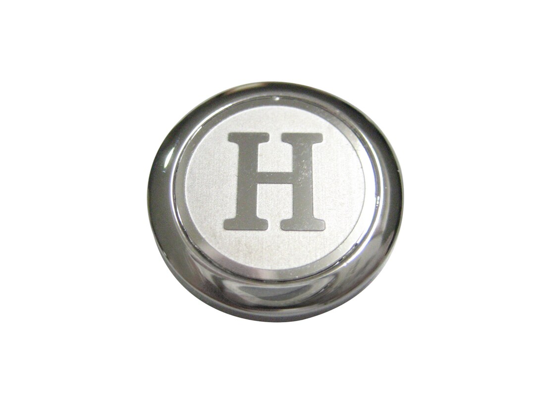 Silver Toned Round Letter H Monogram Magnet - Etsy