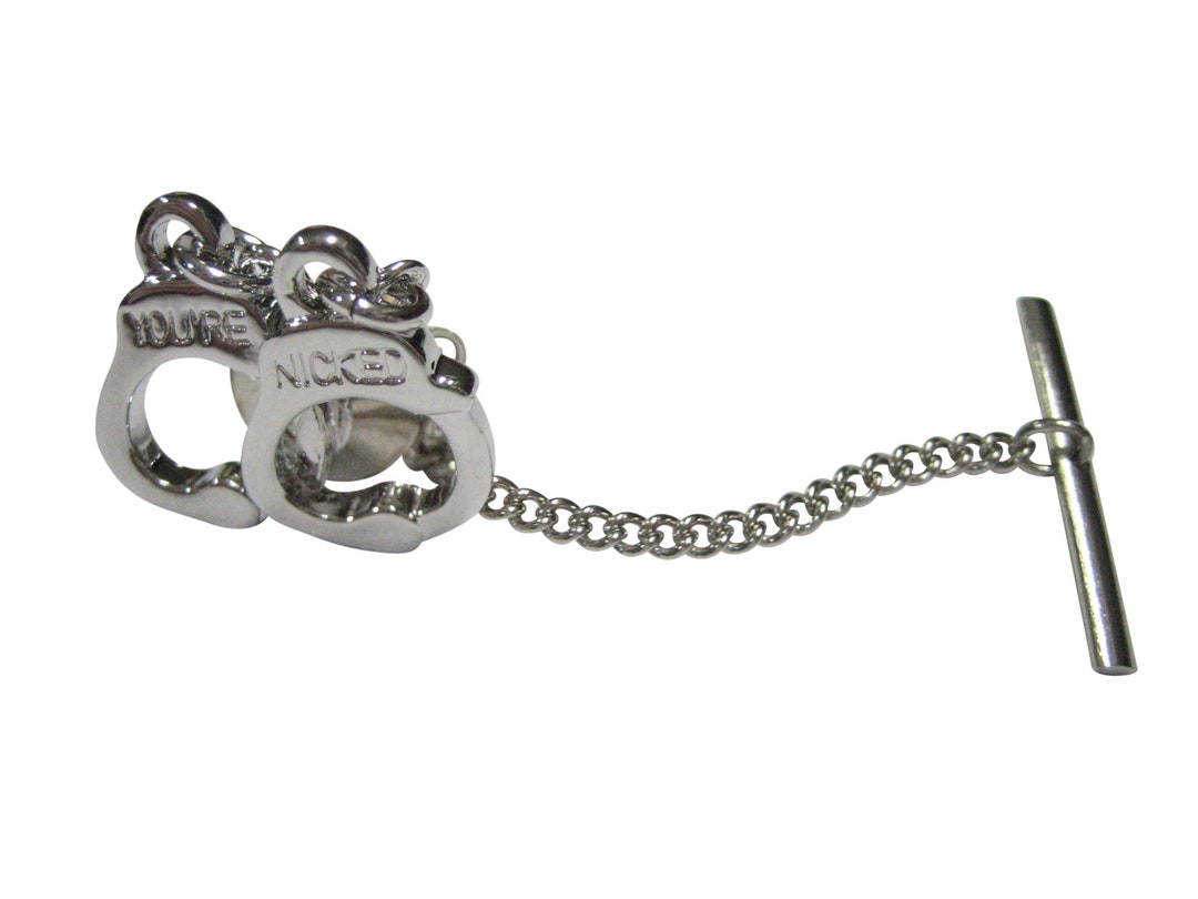 Silver Toned Police Handcuffs Tie Tack - Etsy