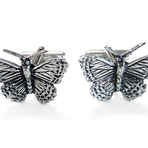 Butterfly Cufflinks Pewter UK Handmade Gift 052 - Etsy