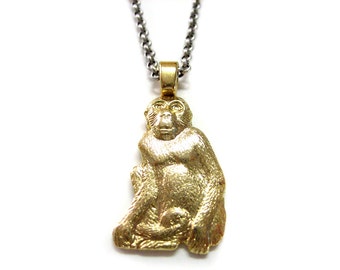 Monkey Pendant - Etsy