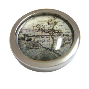 Bordered Old Style World Map Pendant Magnet - Etsy