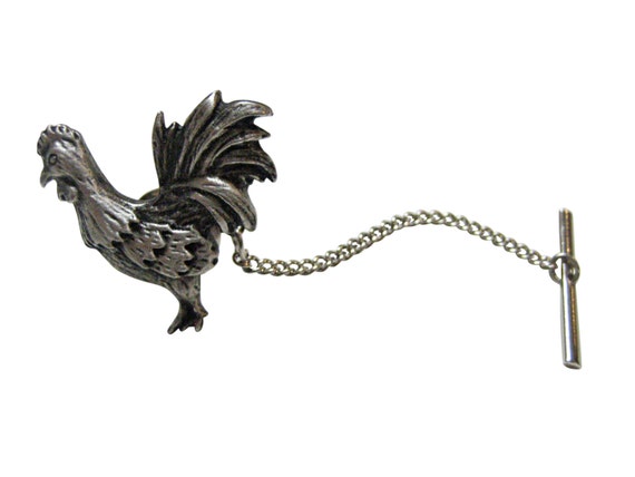 Textured Rooster Chicken Tie Tack - Etsy