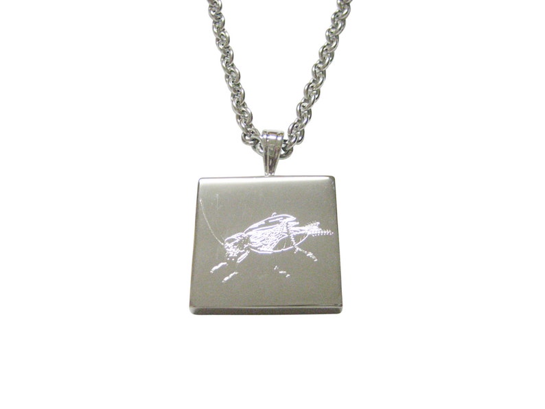 Silver Toned Etched Cricket Bug Pendant Necklace - Etsy