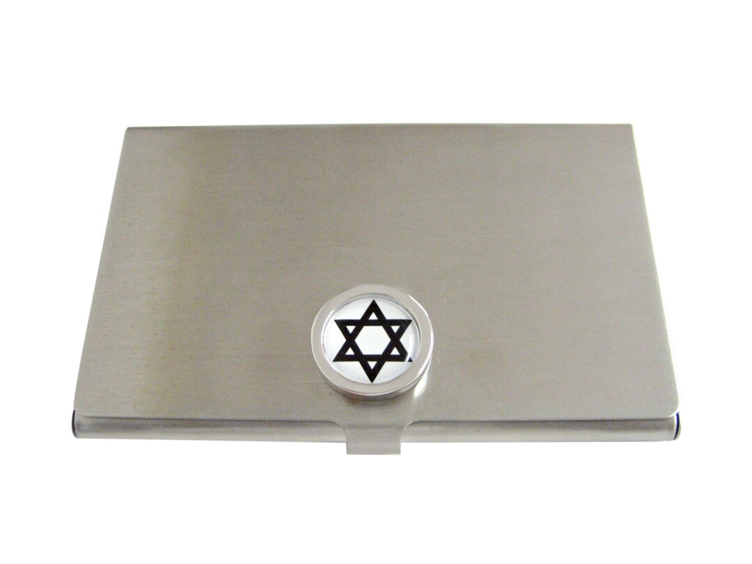 Bordered Star of David Business Card Holder - Etsy
