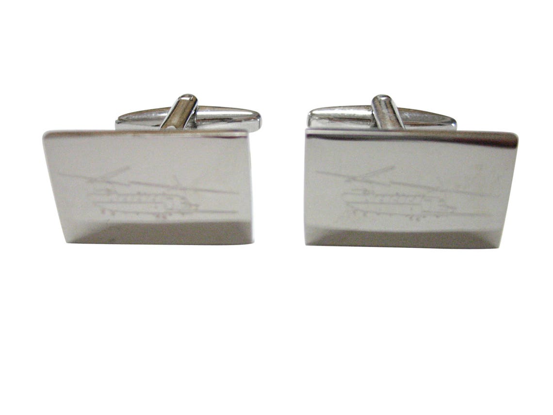 Silver Toned Etched Chinook Helicopter Cufflinks - Etsy
