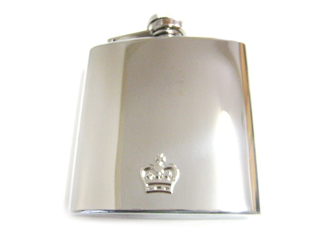 Royal Crown Pendant 6 Oz. Stainless Steel Flask - Etsy