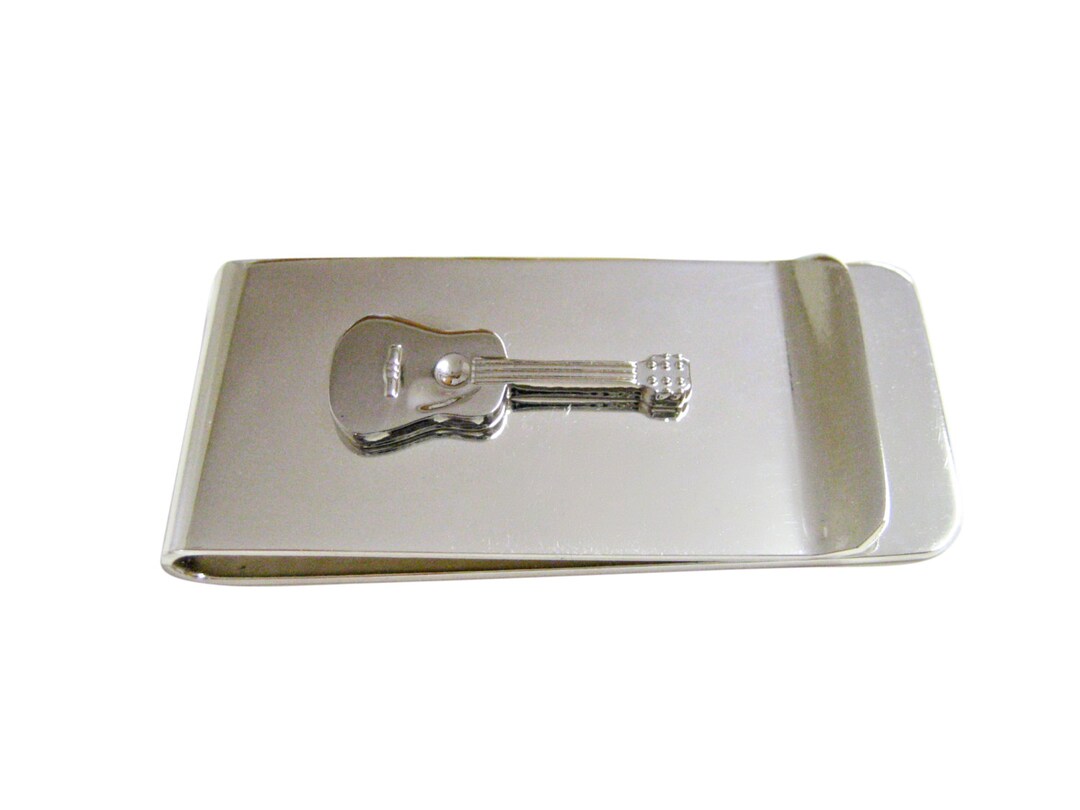 Silver Toned Guitar Money Clip - Etsy