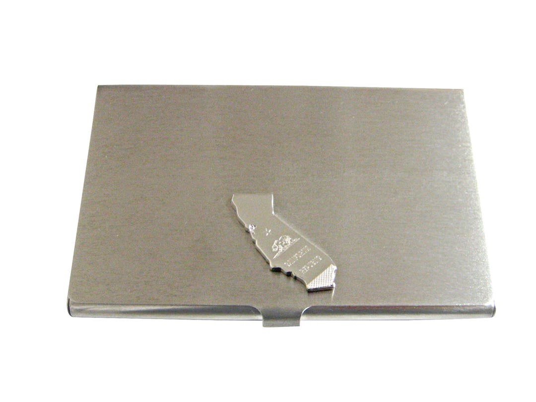 California State Map Shape and Flag Design Business Card - Etsy