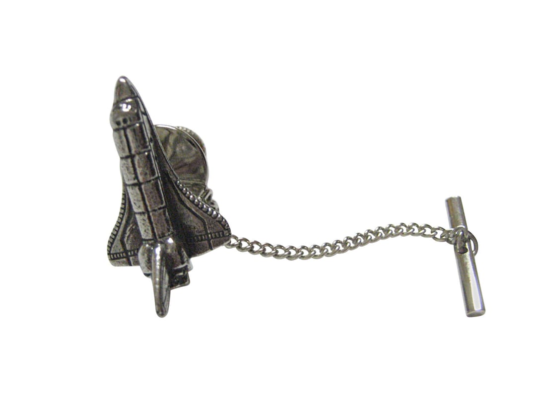 Silver Toned Textured Rocket Space Ship Tie Tack - Etsy