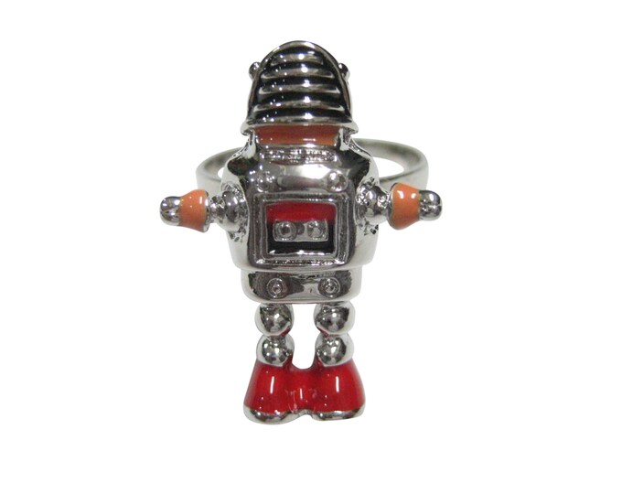 Colorful Retro Robot Adjustable Size Fashion Ring - Etsy