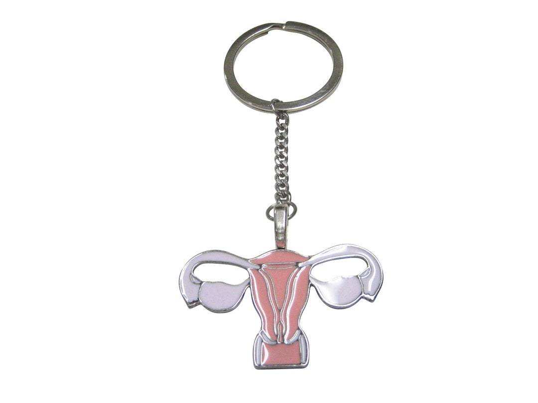 Pink Toned OBGYN Anatomy Uterus Pendant Keychain - Etsy
