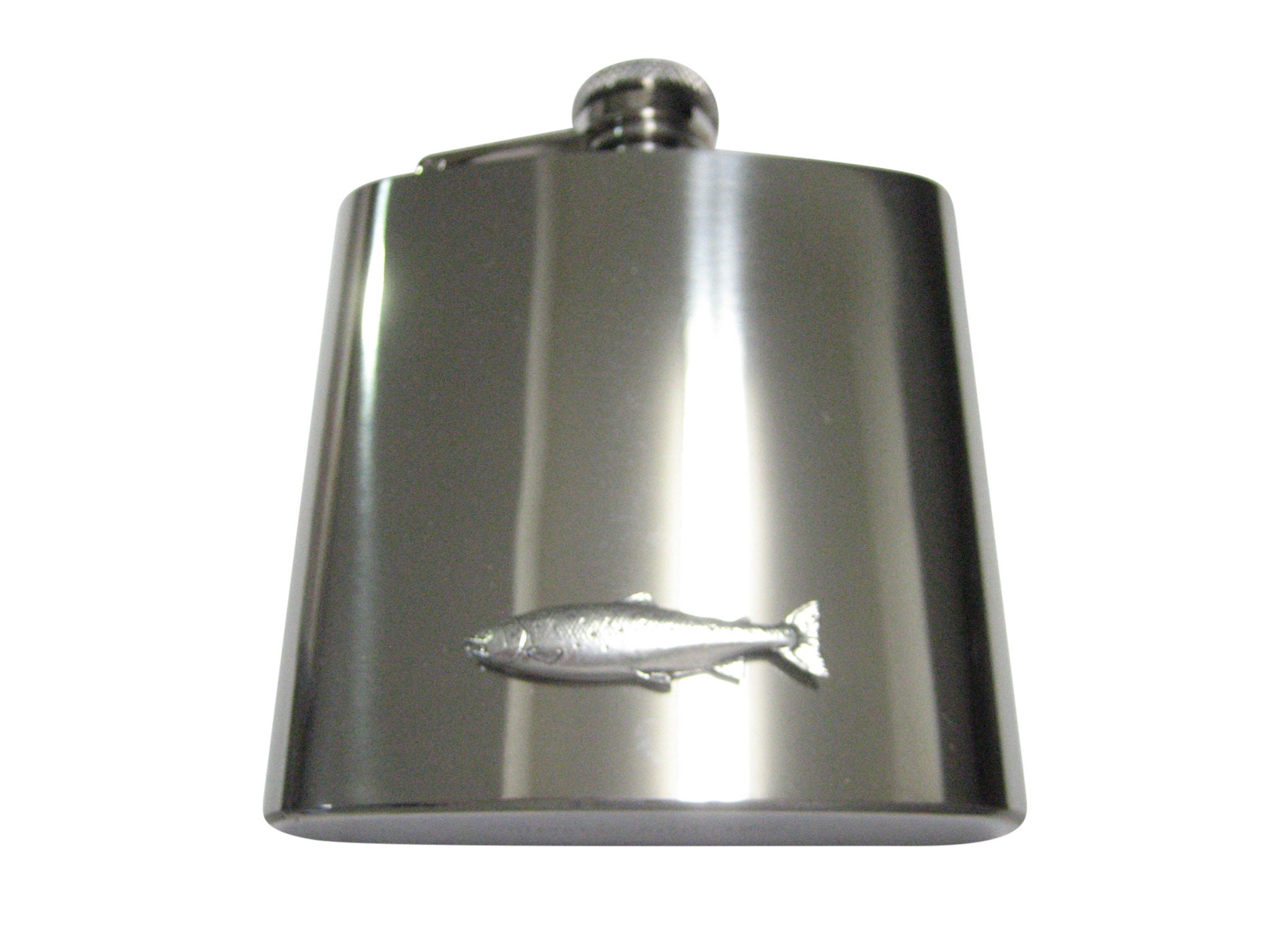 Silver Toned Atlantic Salmon Fish 6 Oz. Stainless Steel Flask | Etsy