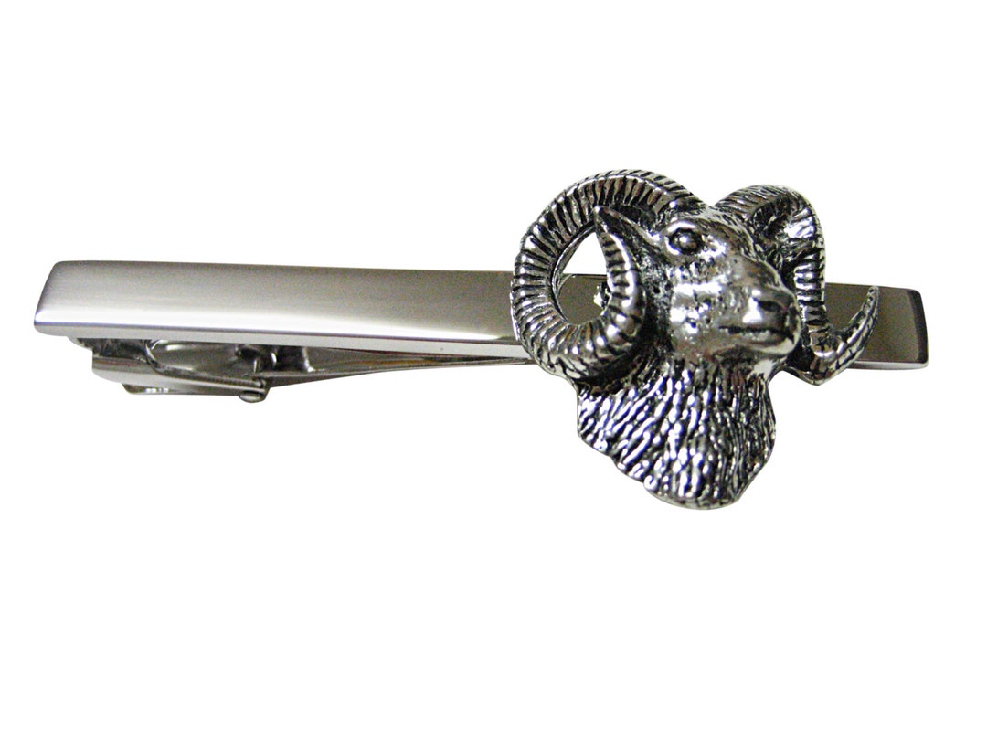 Ram Head Square Tie Clips - Etsy