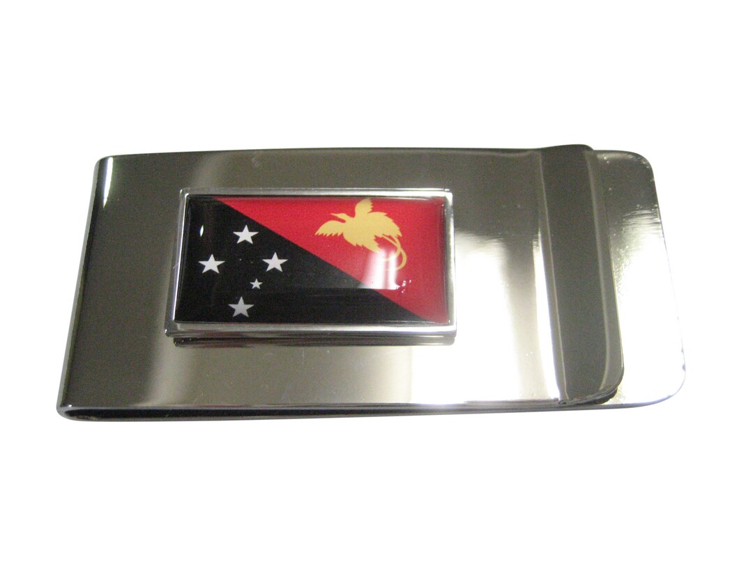 Thin Bordered Papua New Guinea Flag Money Clip - Etsy