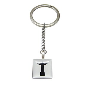 Square Christ the Redeemer Rio Statue Pendant Keychain - Etsy