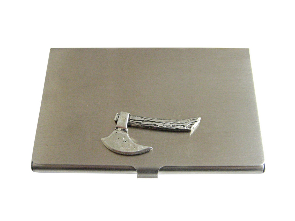 Short Hand Axe Business Card Holder - Etsy