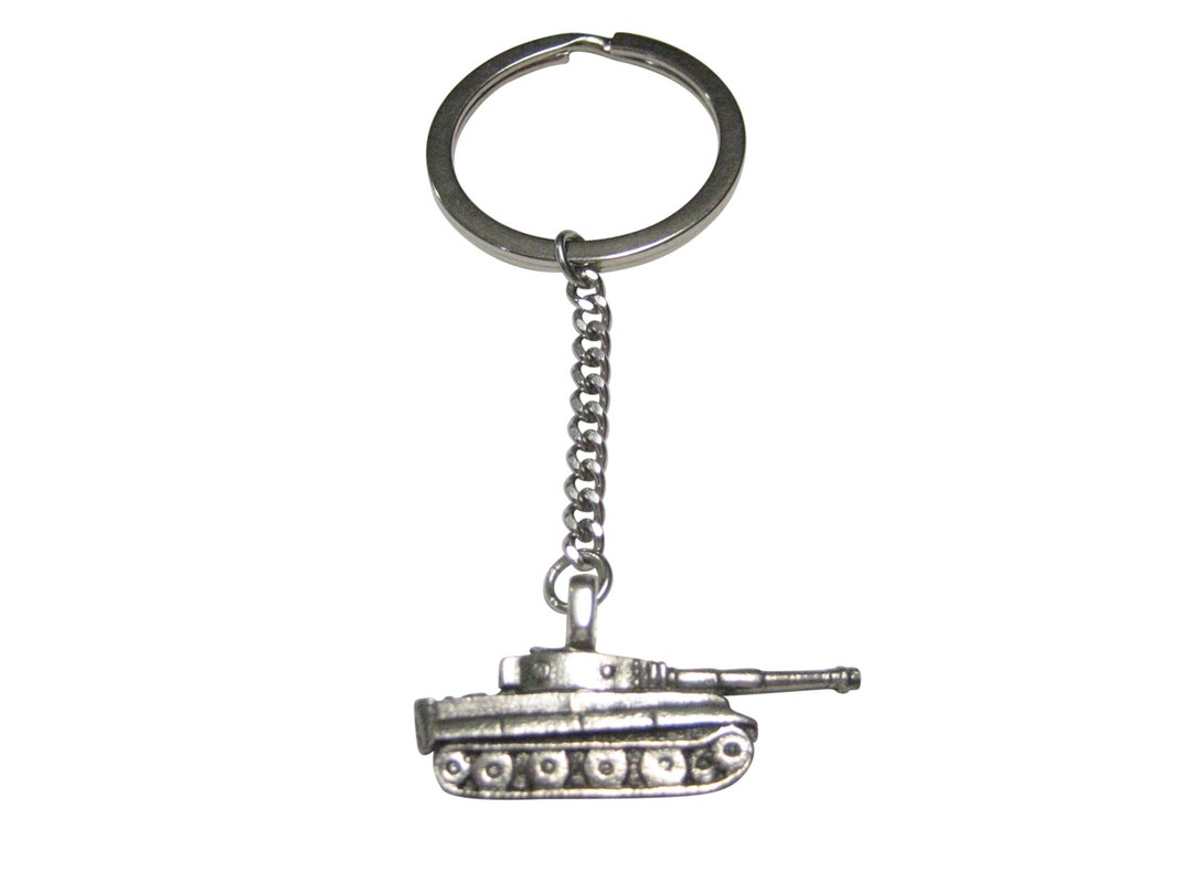 Silver Toned Textured Panzer War Tank Pendant Keychain - Etsy