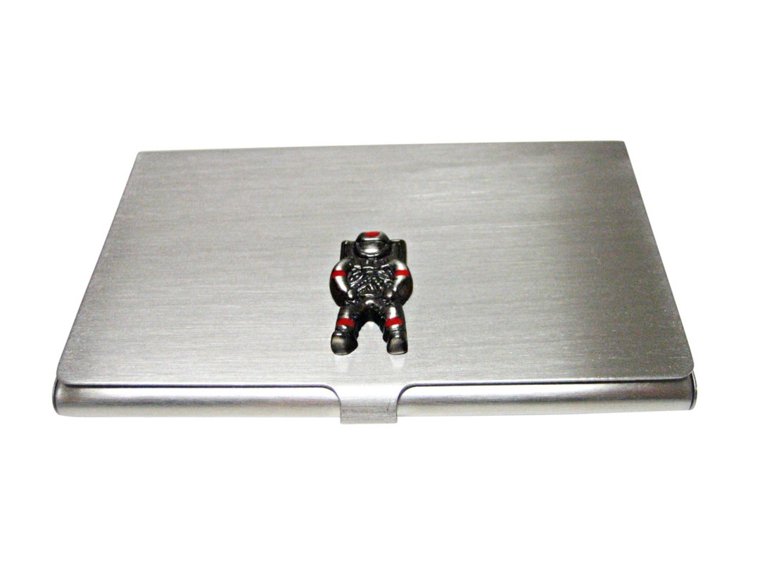 Gunmetal Toned Astronaut Business Card Holder - Etsy