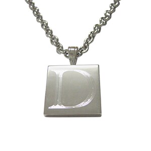 Letter D Etched Monogram Pendant Necklace - Etsy