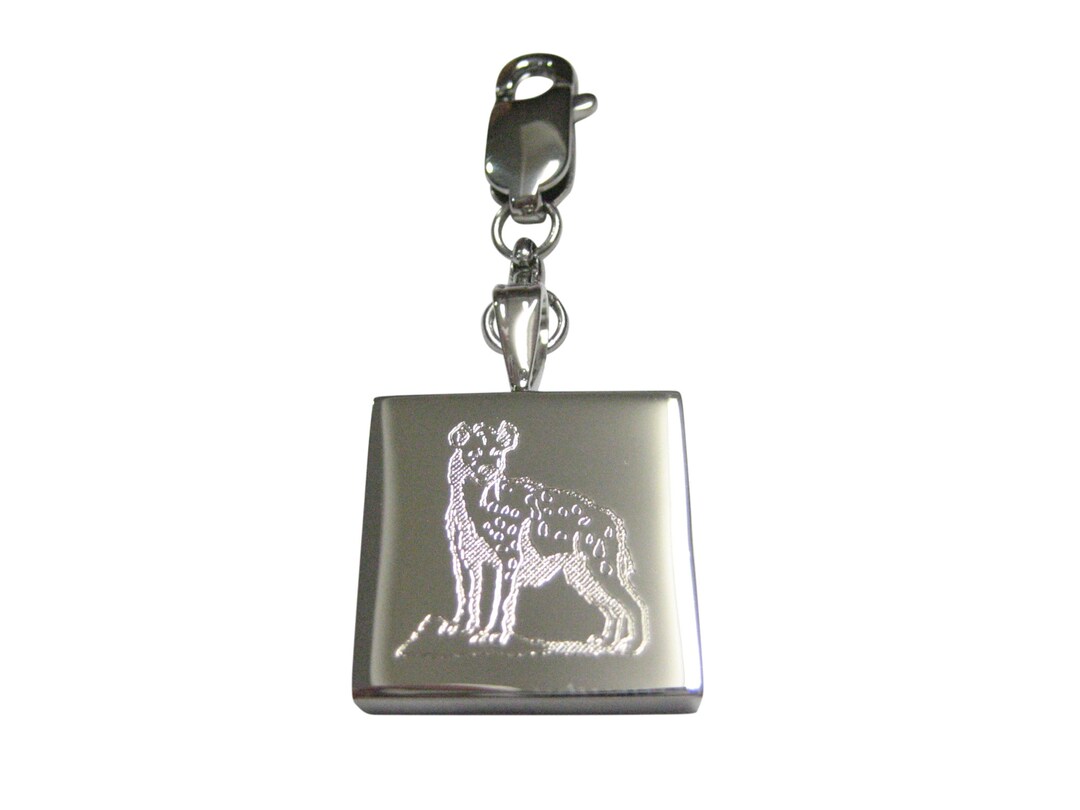 Silver Toned Etched Hyena Pendant Zipper Pull Charm - Etsy