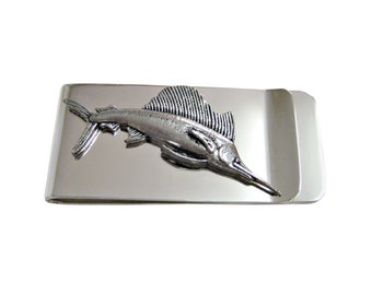 Silver Toned Textured Salmon Fish Money Clip | Etsy