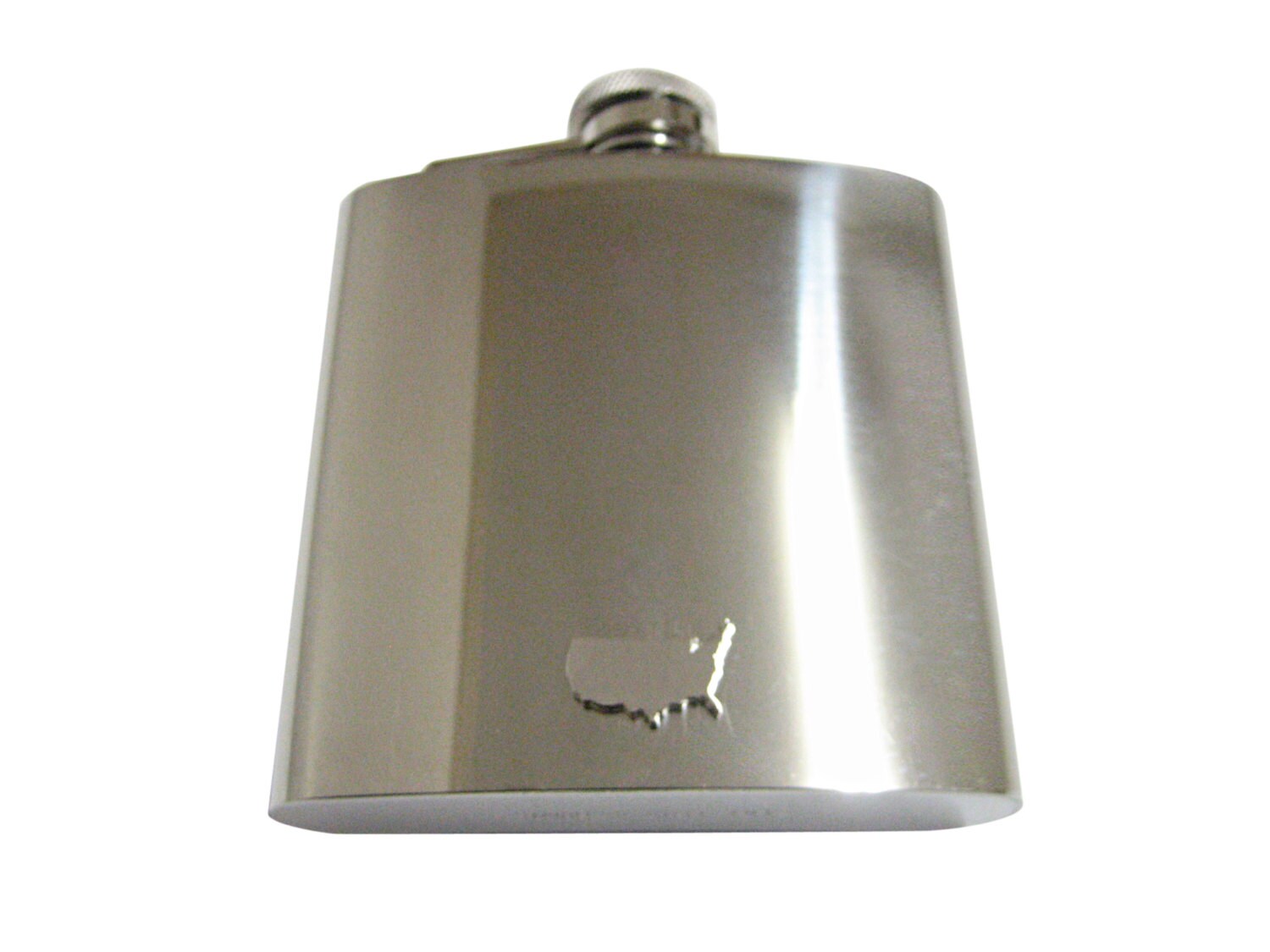 USA America Map Shape 6 Oz. Stainless Steel Flask - Etsy