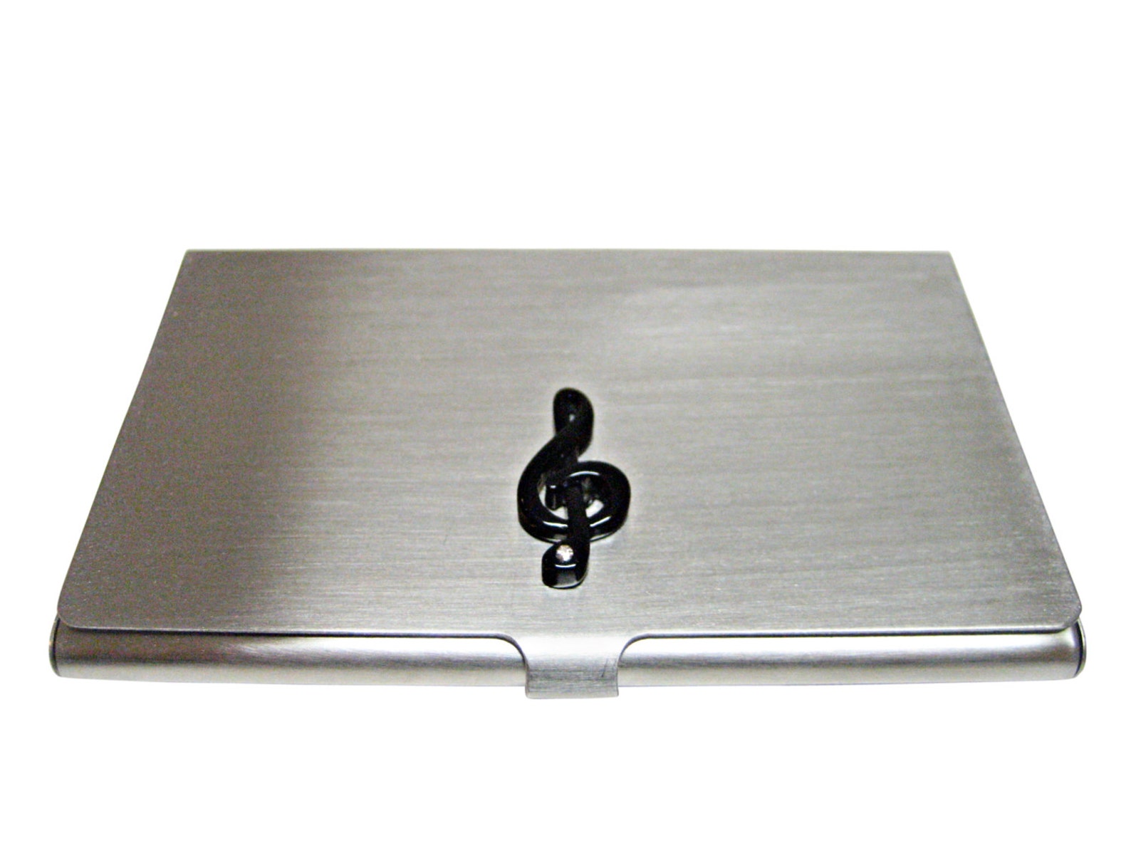 Black Treble Music Note Business Card Holder | Etsy