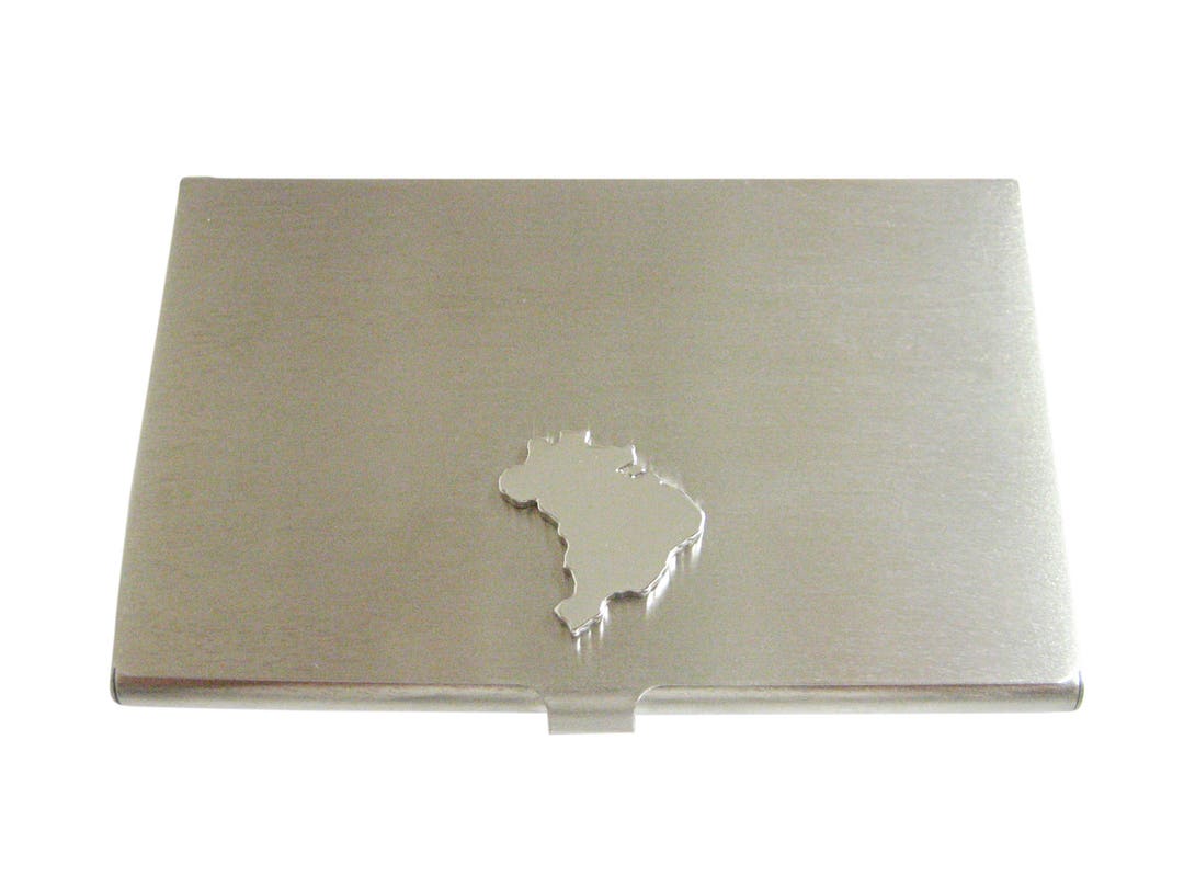 Brazil Map Shape Business Card Holder - Etsy
