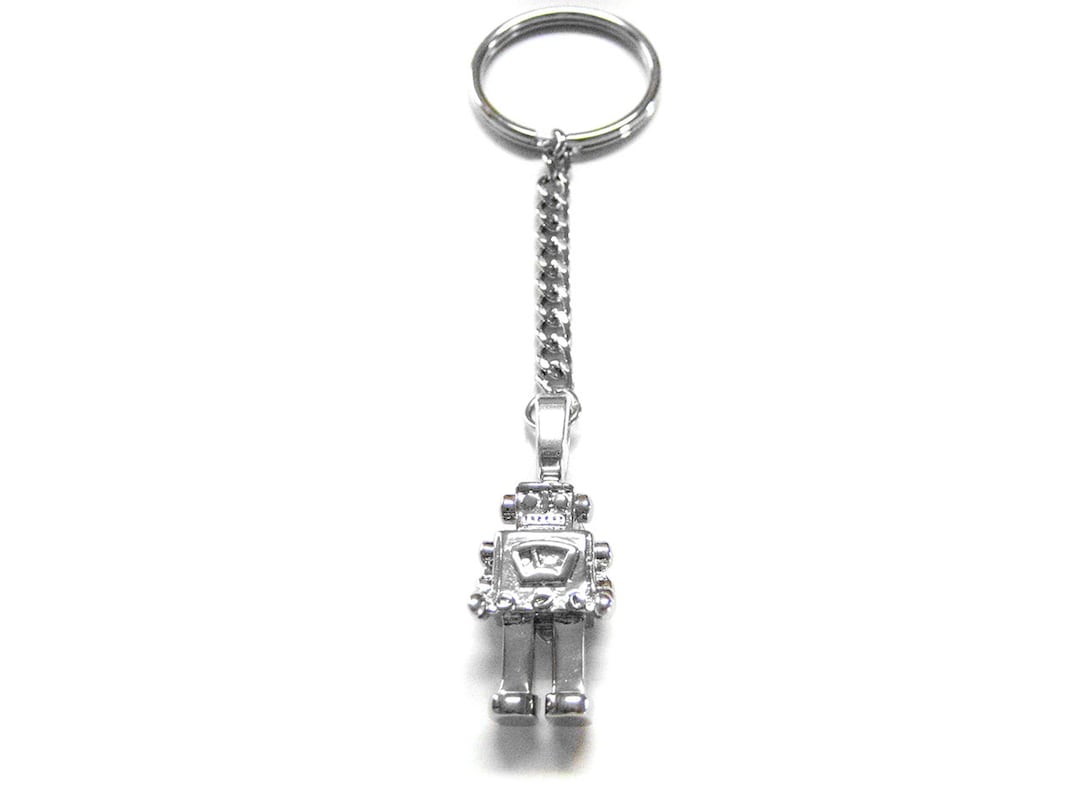 Metal Robot Key Chain - Etsy