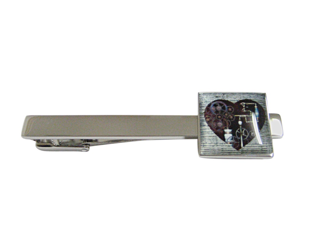 Steampunk Heart Square Tie Clip - Etsy